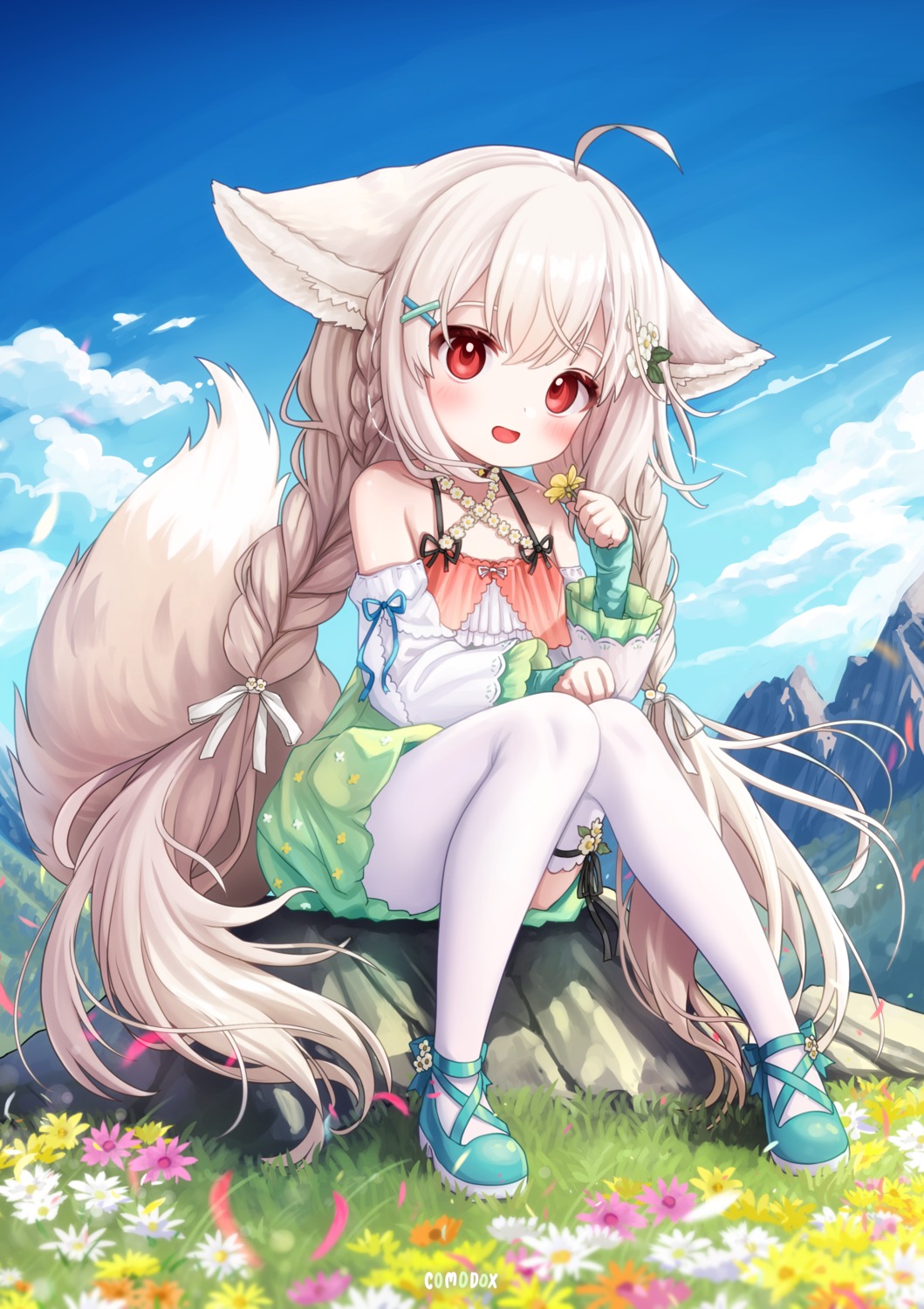 comodomodo indie virtual youtuber sakurada shiro animal ears tail thighhighs | #1168682 | yande.re